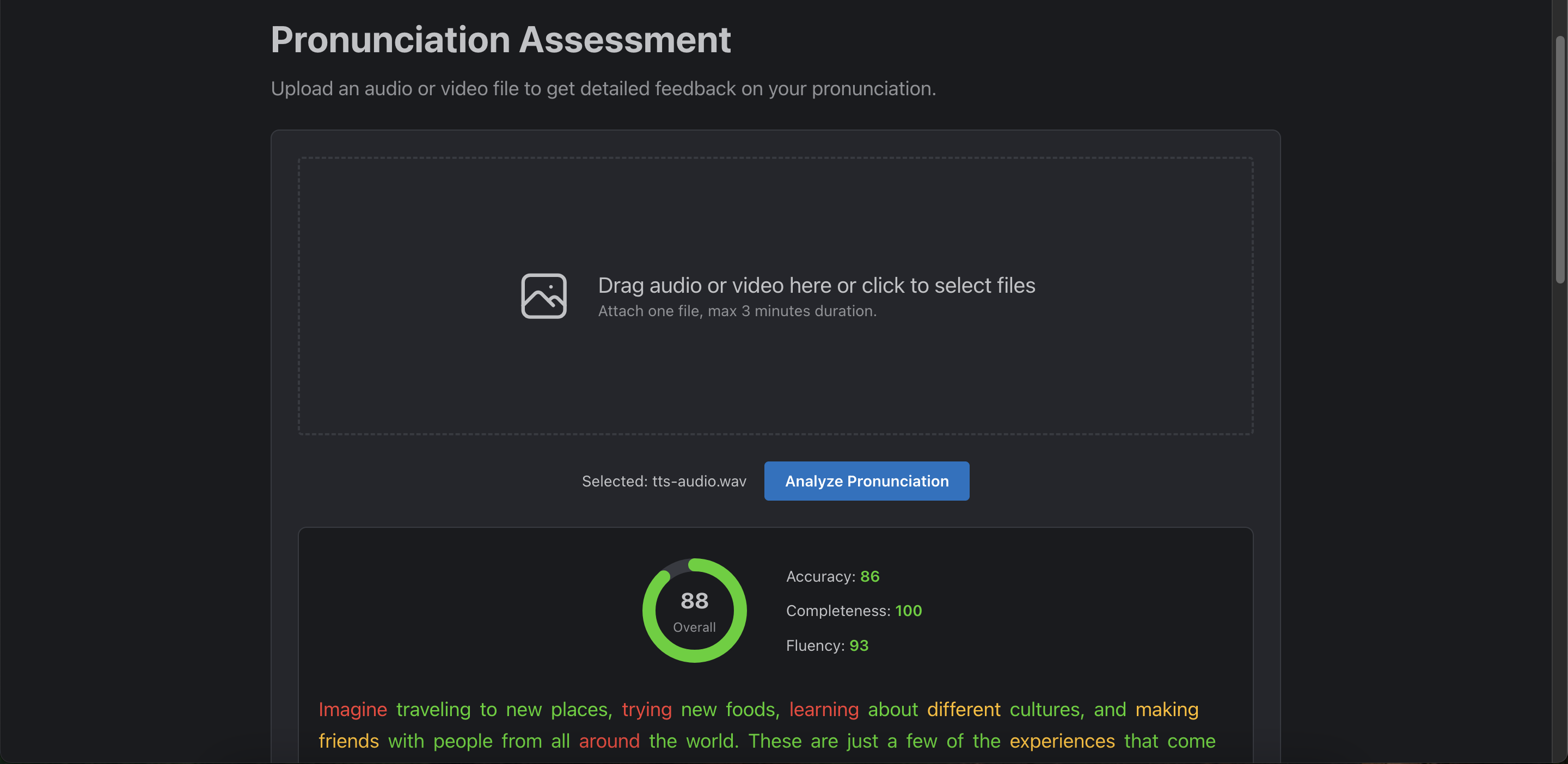 Upload Audio or Video for AI Pronunciation Check | NativeSpeech